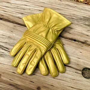 Ranger Hero Gloves for Cosplay/short Gauntlet/top Grain Cowhide/gold - Etsy