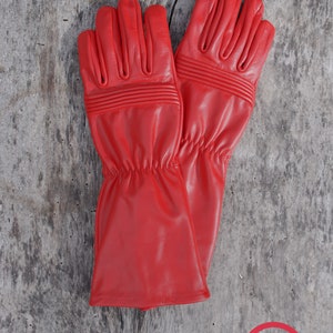 Leather Gloves for Power Rangers Cosplay/long Gauntlet/top Grain ...