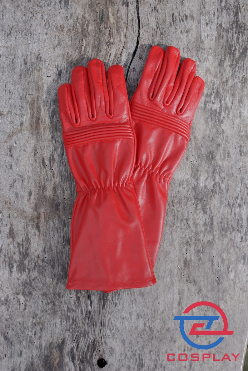 Leather Gloves for Power Rangers Cosplay/long Gauntlet/top Grain ...