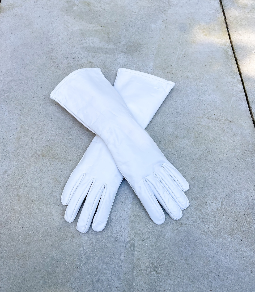 Super Hero Long Cuff Leather Gloves for Cosplay/white - Etsy