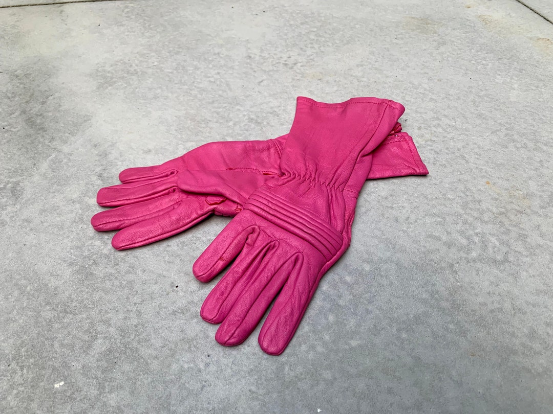 Pink Ranger Gloves for Cosplay/long Gauntlet/petite Size/genuine Lamb ...