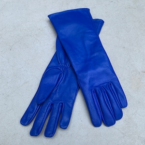 Super Hero LONG Gauntlet Genuine Leather Gloves/blue - Etsy