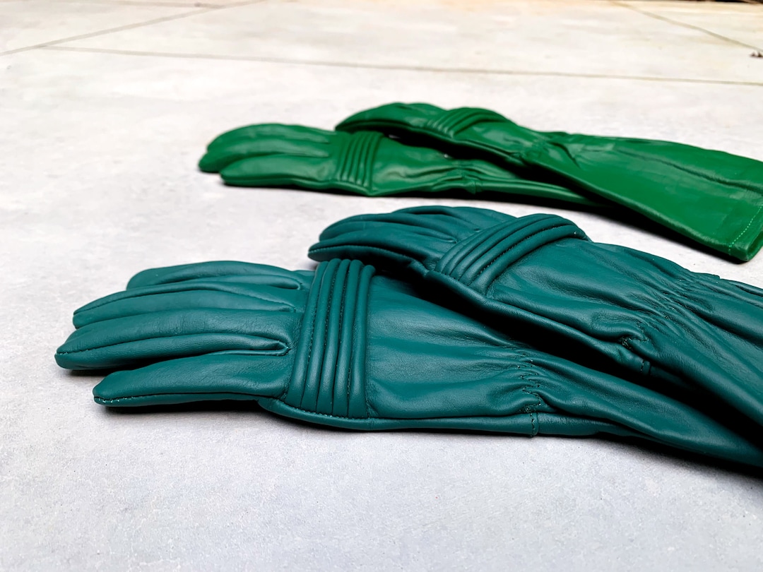Leather Gloves for Power Rangers Cosplay/long Gauntlet/top Grain ...
