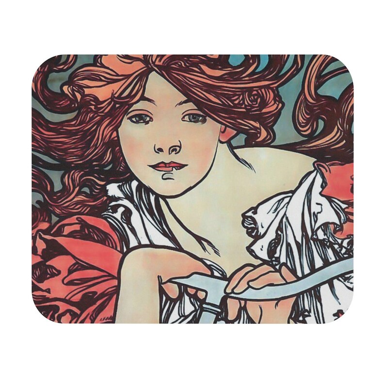 Cycles Perfecta by Alphonse Mucha 1902 Abstract Retro French Red ...