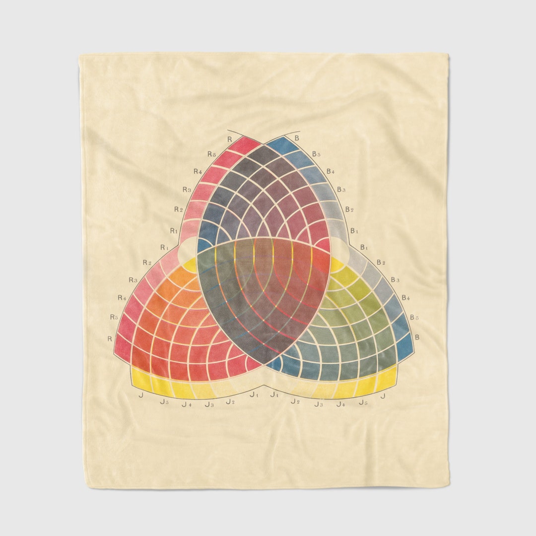 THROW BLANKET Color Theory Illustration Drawn by Charles Lacouture Soft ...