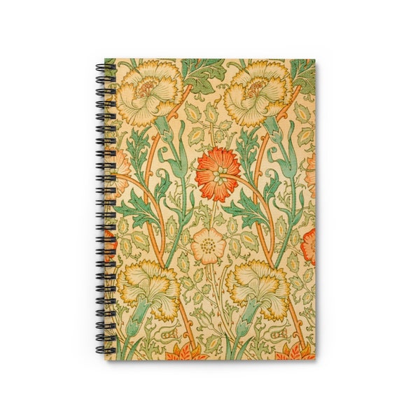 Floral Spiral Notebook, Flower Pattern Journal, Ruled Line Notebook - Etsy
