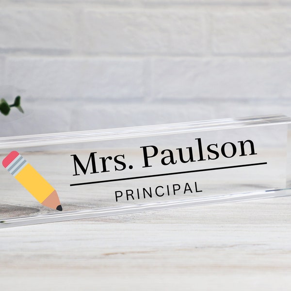 Teacher Name Plate - Etsy