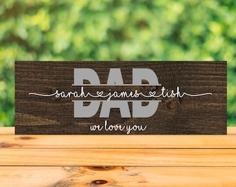 Dad Sign, Father's Day Gift, Rustic Wood Dad Sign, Family Wall Sign ...