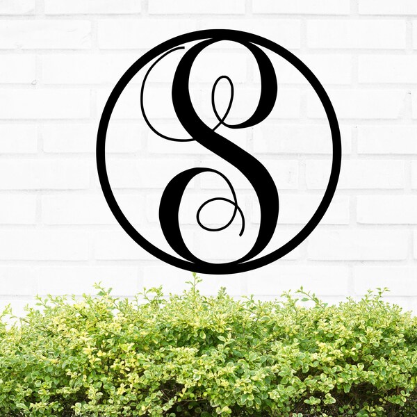 Stainless Metal Monogram Sign - Etsy