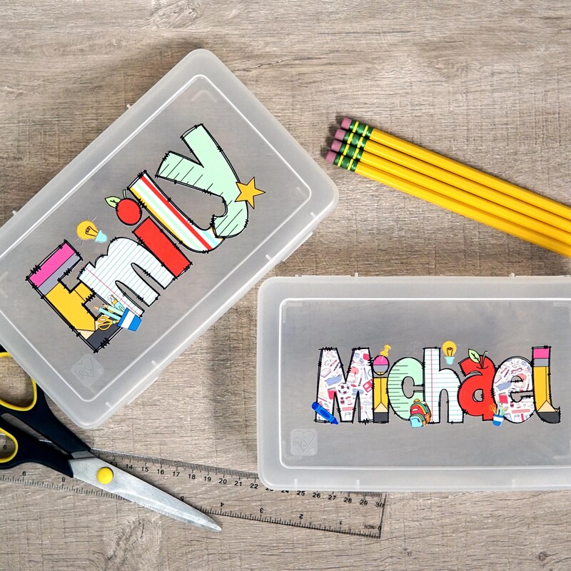 School Pencil Box - Etsy