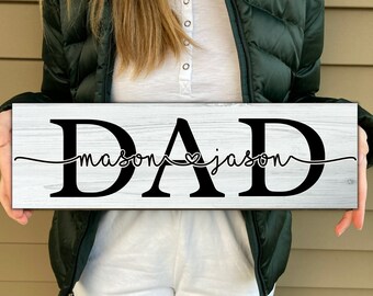 Dad Sign, Father's Day Gift, Rustic Wood Dad Sign, Family Wall Sign ...