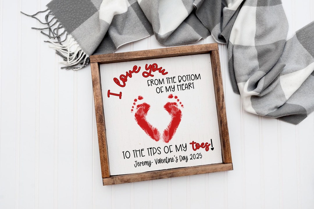 Kid’s Valentine’s Day DIY Valentine's Day Sign, Kids DIY Sign, First ...