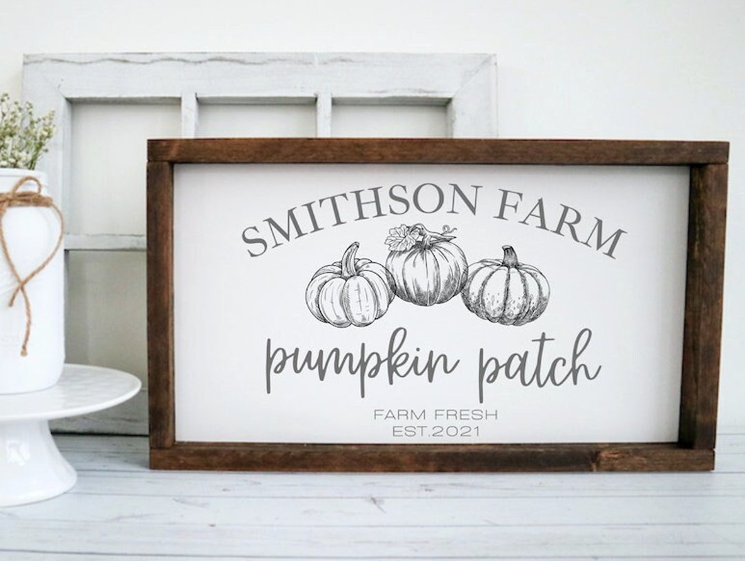 Personalized Pumpkin Patch Sign, Fall Wall Art, Family Farm Sign, Fall ...
