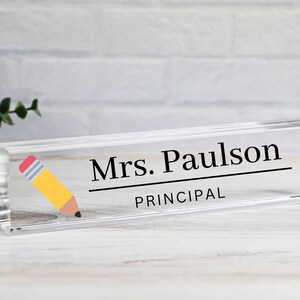 Teacher Desk Plate, Custom Classroom Decor, Personalized Teacher Name ...