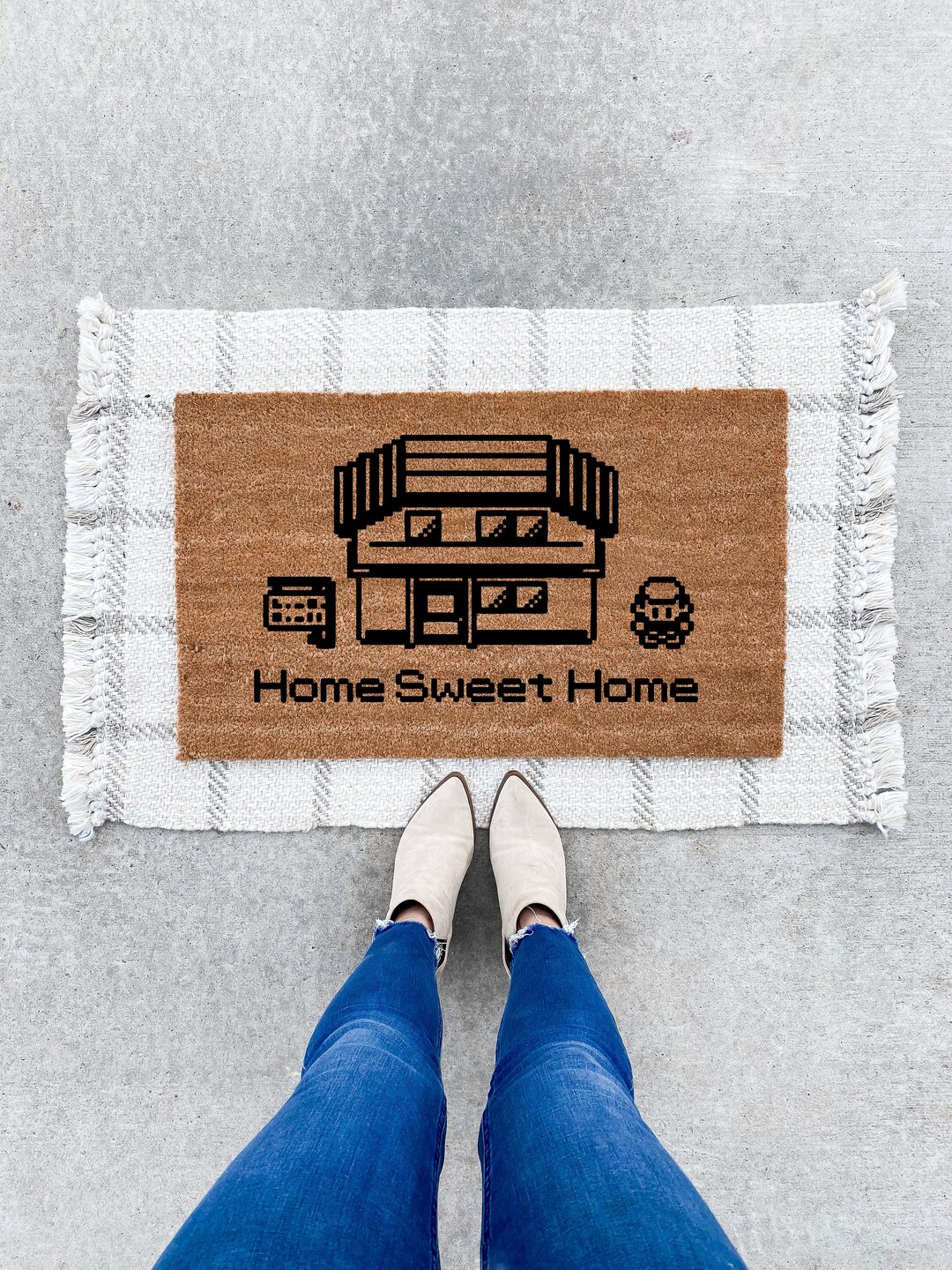 Home Sweet Home, Video Game Doormat, Funny Doormat, Gamer Doormat ...