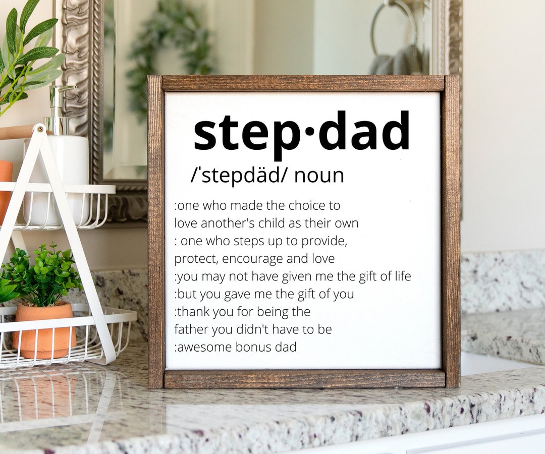 Step Dad Definition Sign, Father's Day Gift,wall Art, Gift for Step Dad ...