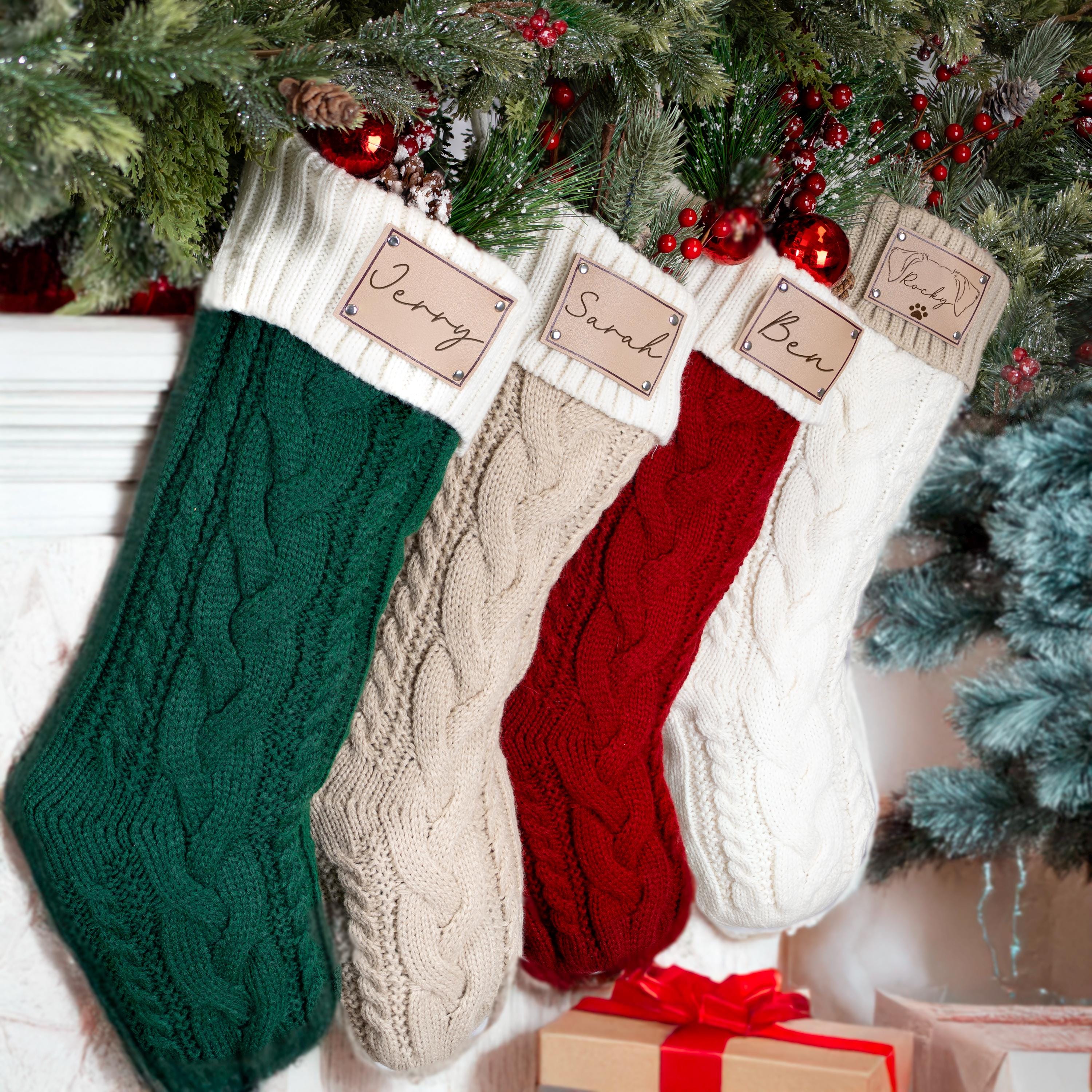 Customized Stocking With Logo Engraved, Company Christmas Knit ...