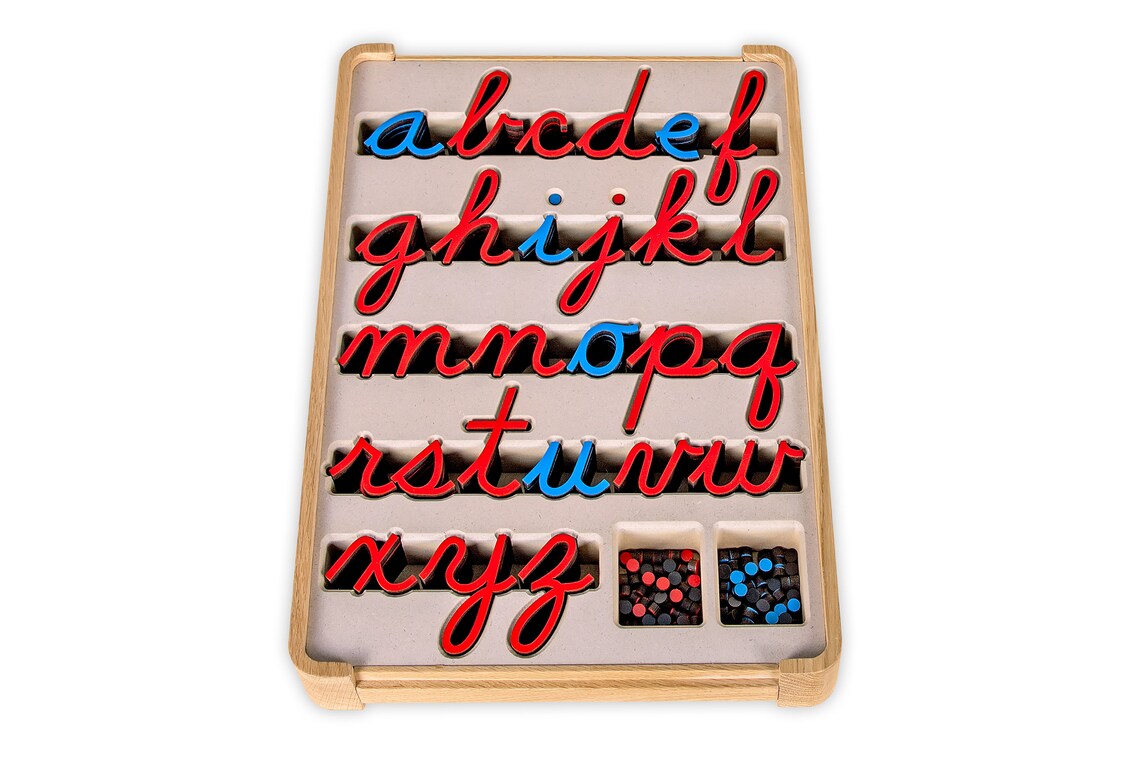 Cursive Movable Alphabet. US Cursive. D'nealian. English. Montessori ...