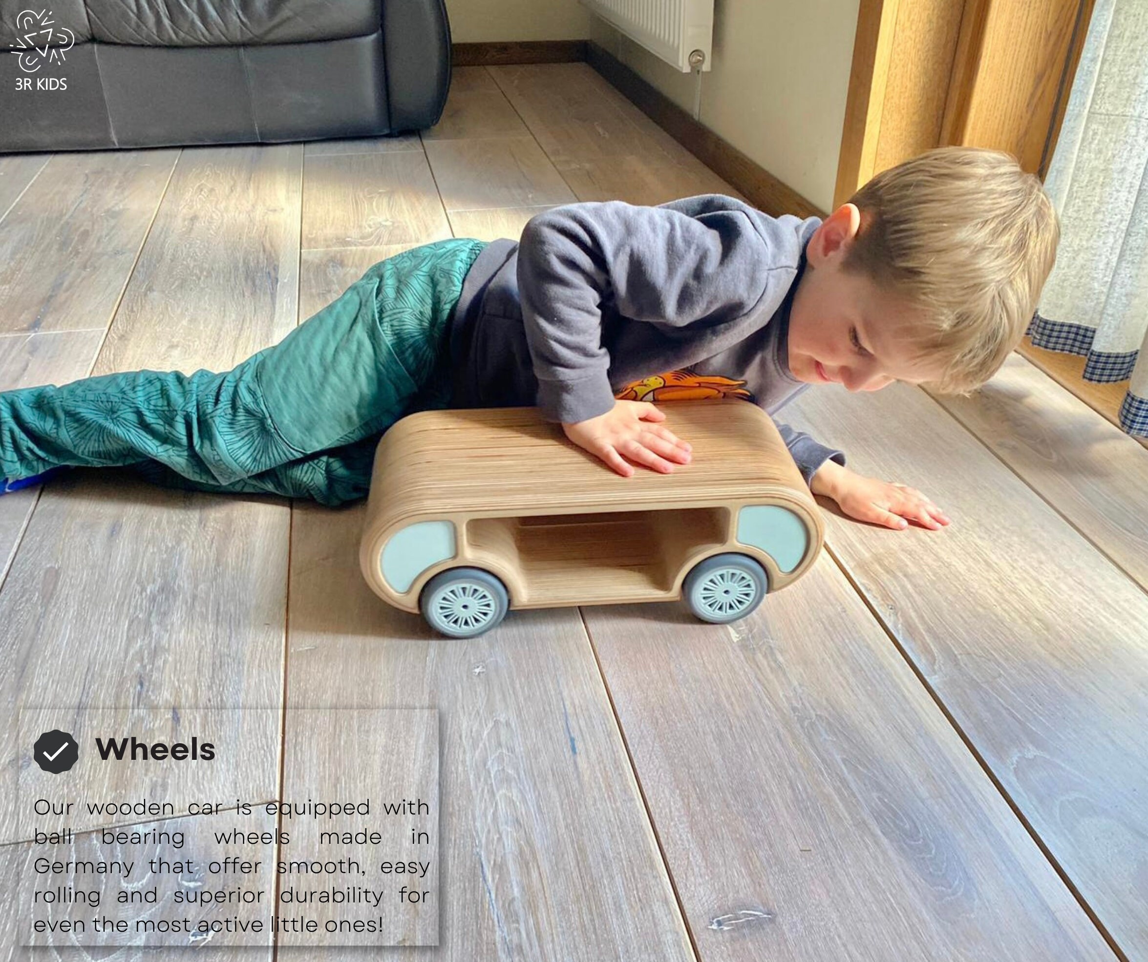 Yellow. Wooden Ride-on Car, Push-on, Foot-to-floor. Racing Car. - Etsy