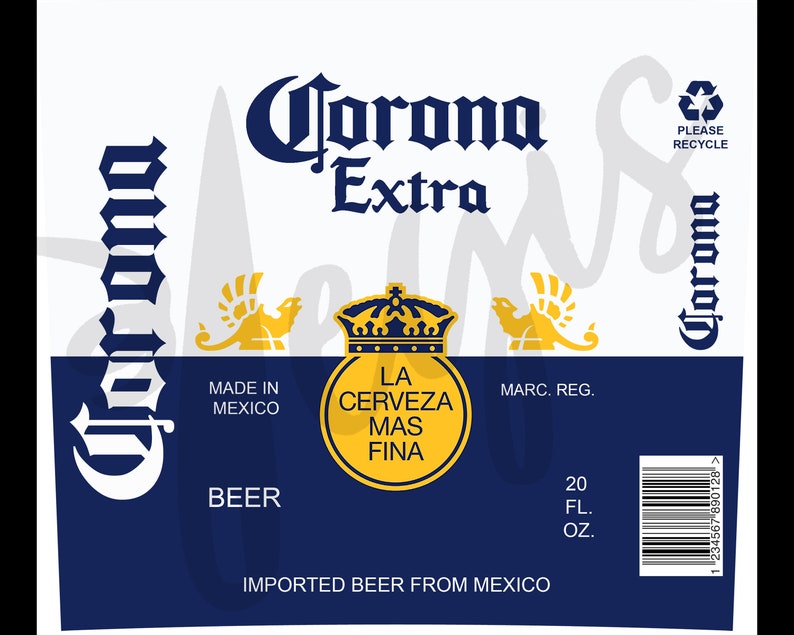 Corona/coronita Beer Tumbler Wrap Sublimation - Etsy