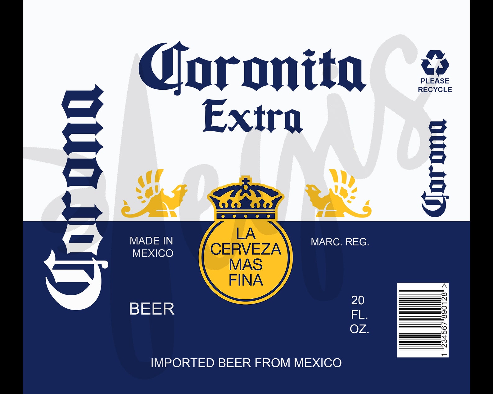 Corona/coronita Beer Tumbler Wrap Sublimation - Etsy