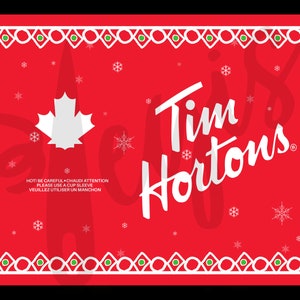 Tim Hortons Sublimation Christmas Tumbler Wrap - Etsy