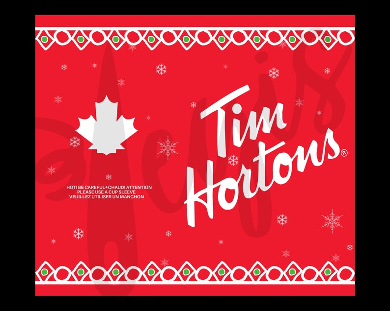 Tim Hortons Sublimation Christmas Tumbler Wrap - Etsy