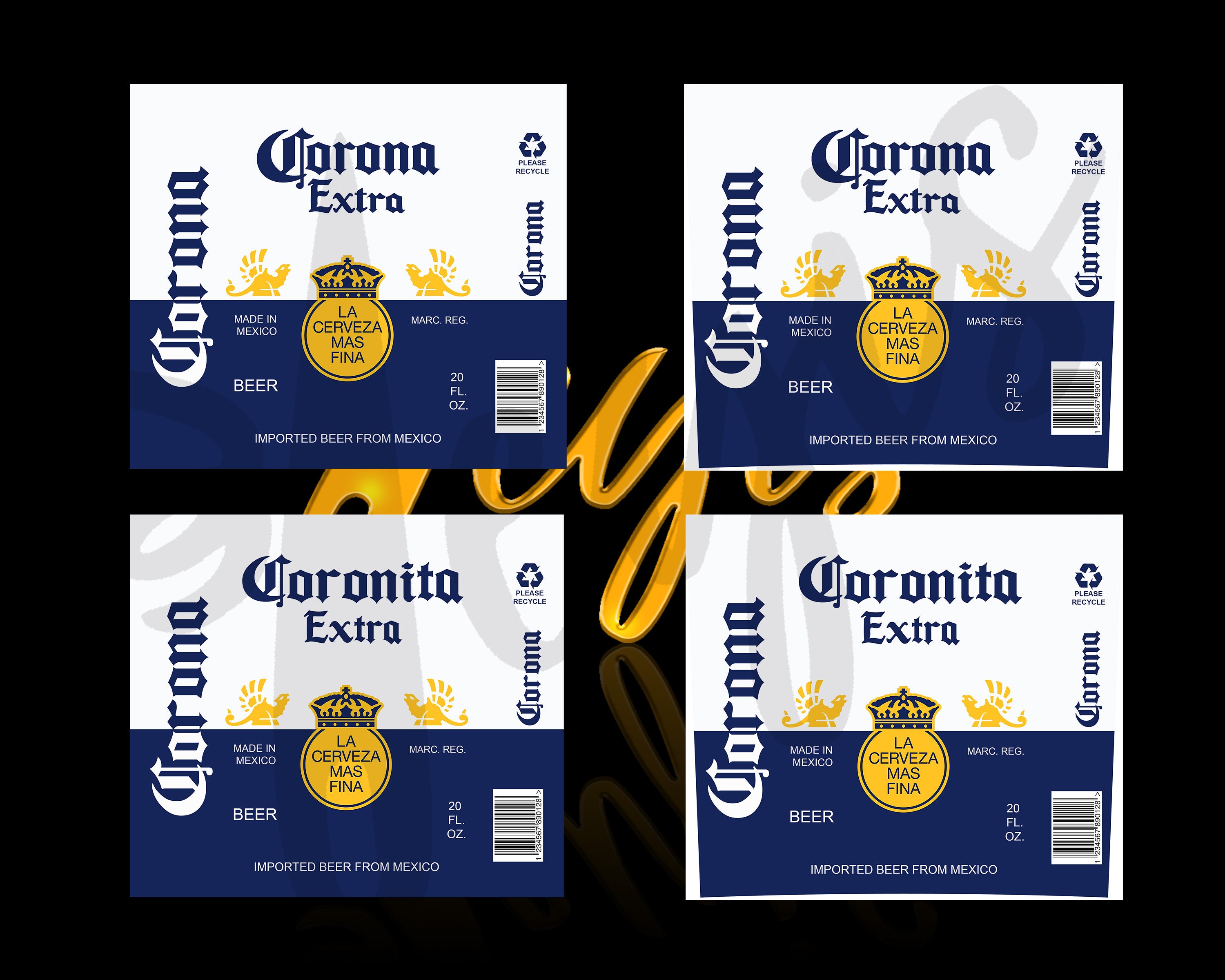 Corona/coronita Beer Tumbler Wrap Sublimation - Etsy