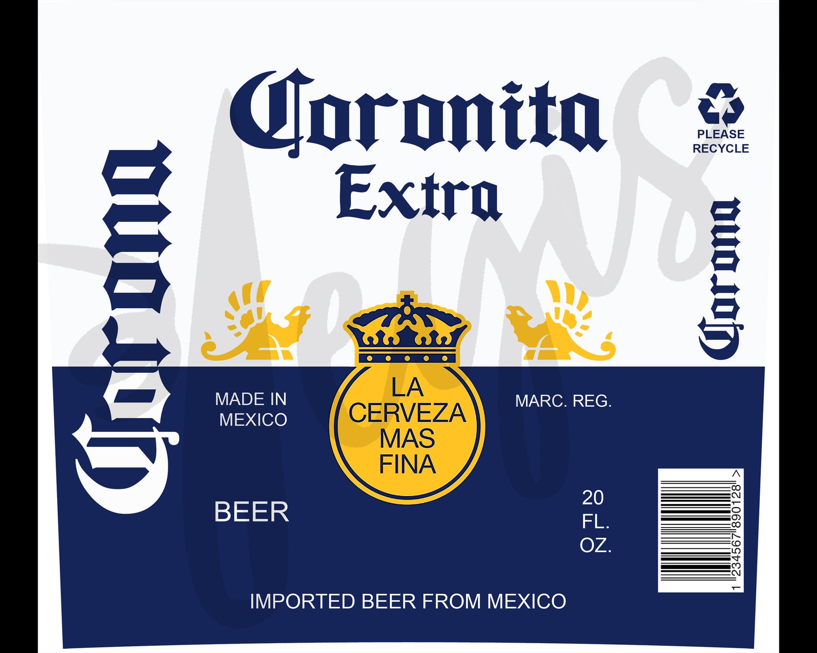 Corona/coronita Beer Tumbler Wrap Sublimation - Etsy