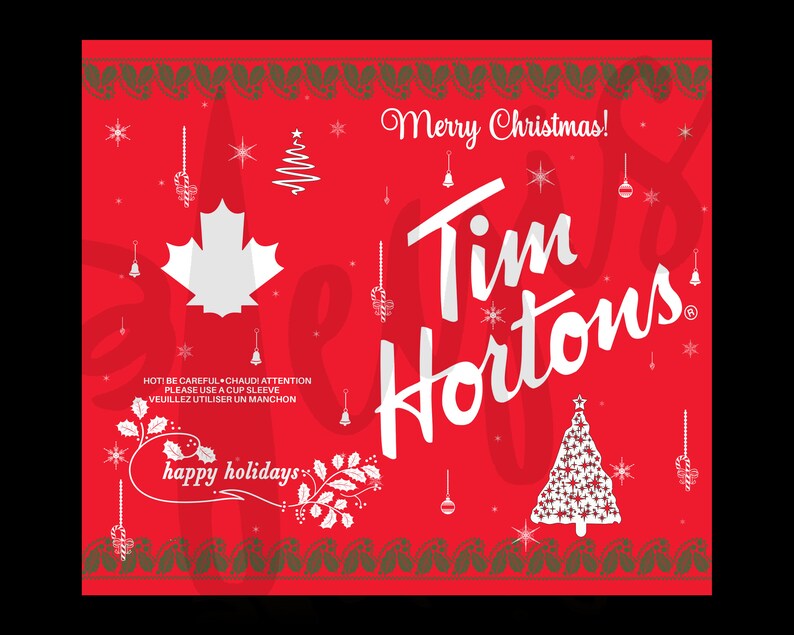 Tim Hortons Sublimation Christmas Tumbler Wrap - Etsy