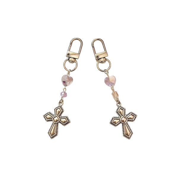 Cross Keychain - Etsy