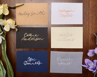 Calligraphy Name Cards - Etsy