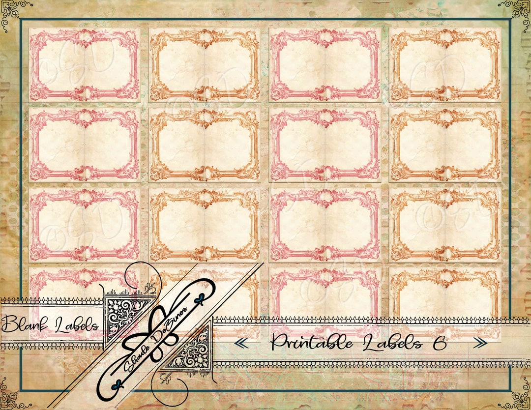 Printable Blank Label Sheet - Etsy