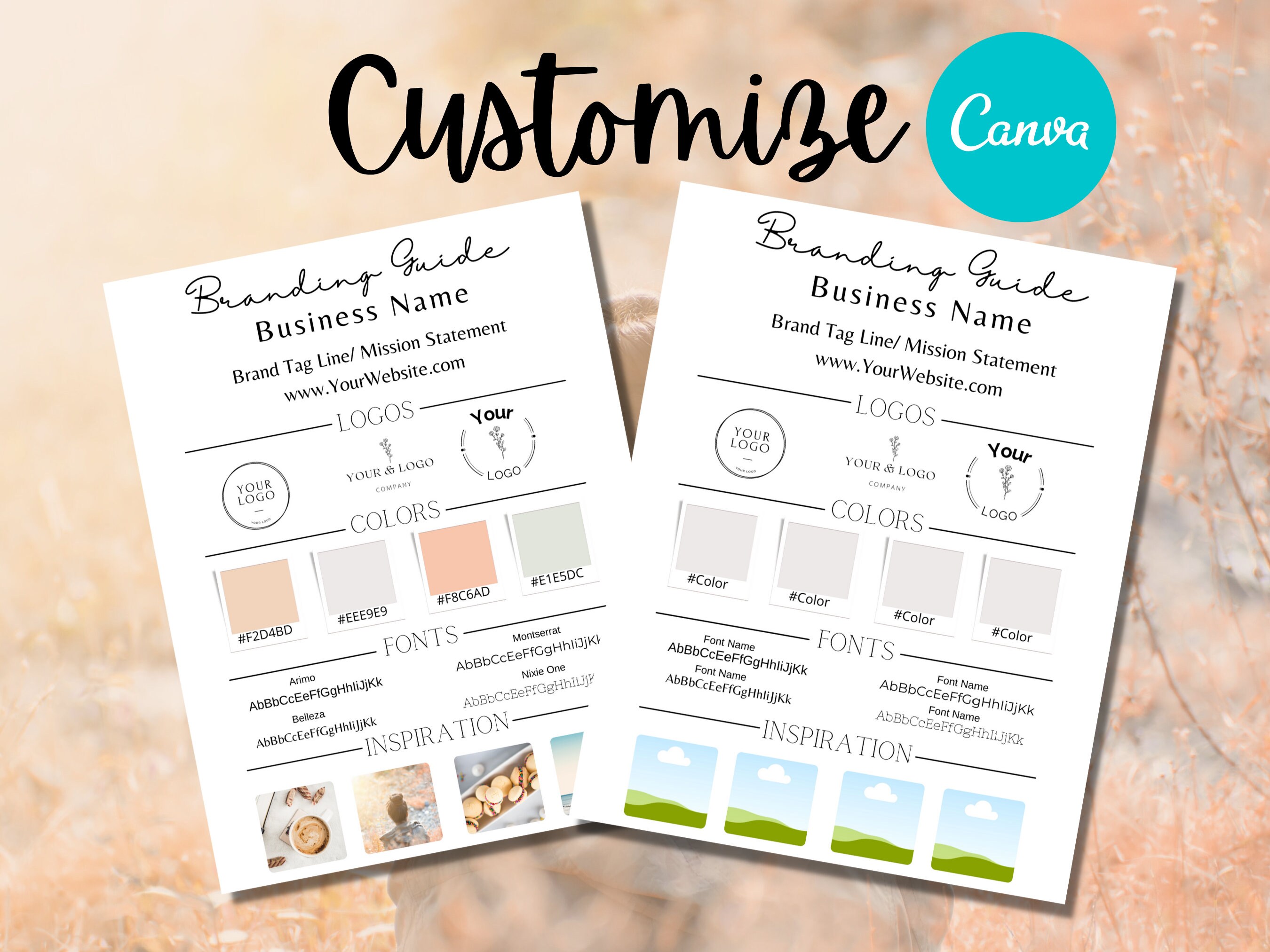 Branding Kit Template, Editable Branding Guidelines Template, Brandy ...