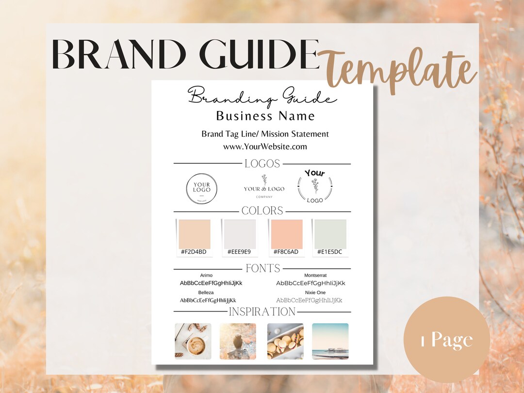 Branding Kit Template, Editable Branding Guidelines Template, Brandy ...