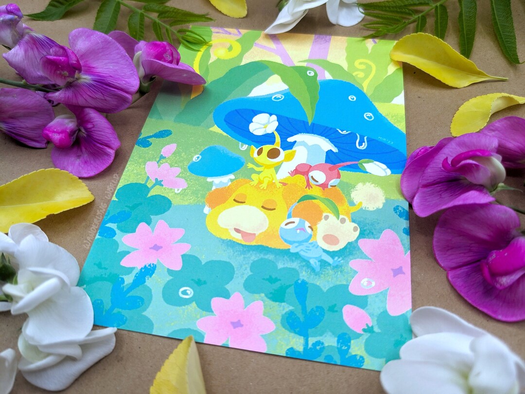 Pikmin Postcard Prints - Etsy