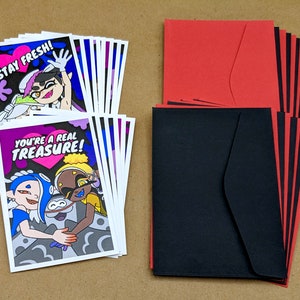 Splatoon Valentine Cards With Envelopes - Deluxe Set With Washi Tape ...