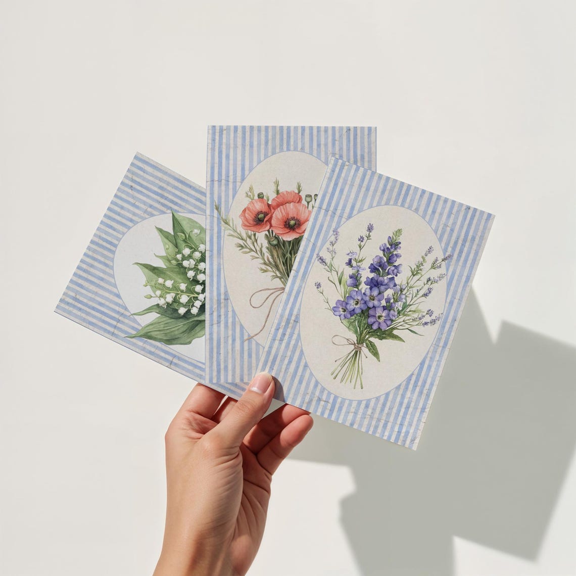 Vintage Floral Notecards Set: 5x7 Blank Cards (digital Download) - Etsy