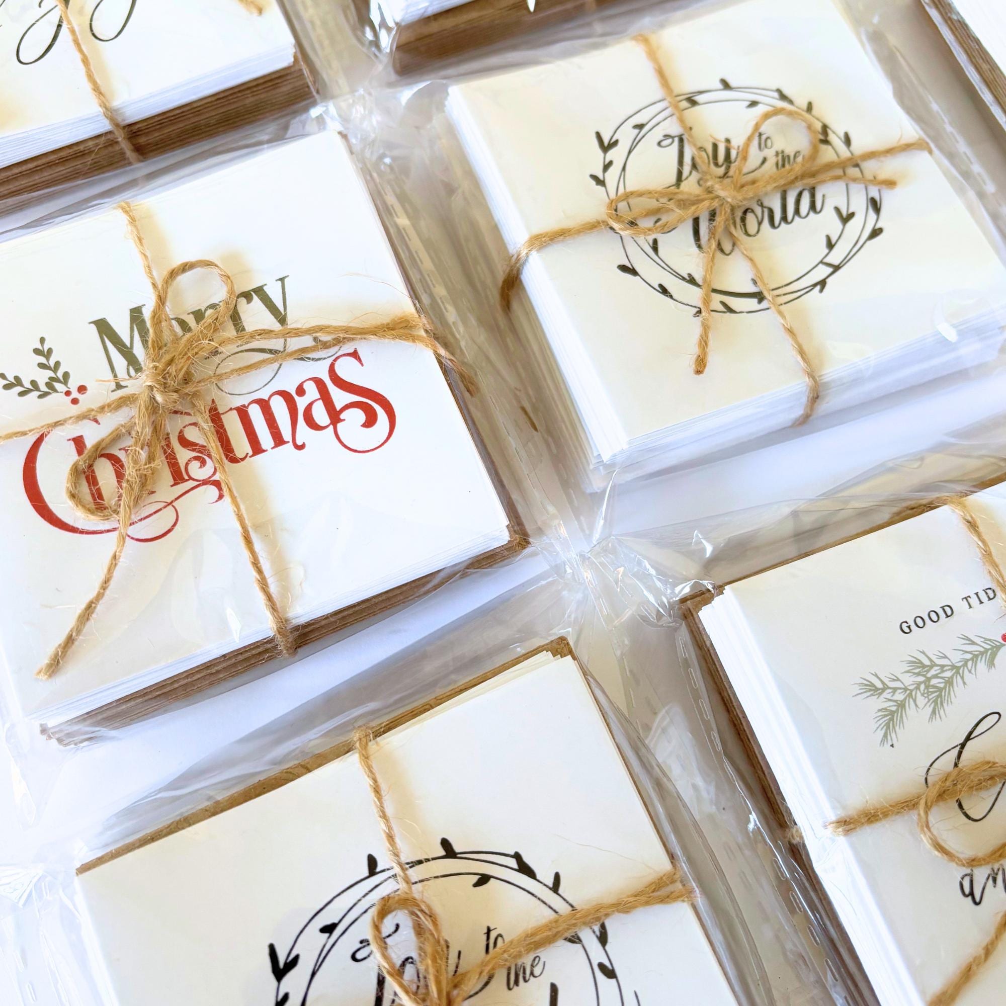 3x3 Christmas Greeting Cards With Envelopes for Christmas Set of 12 - Etsy