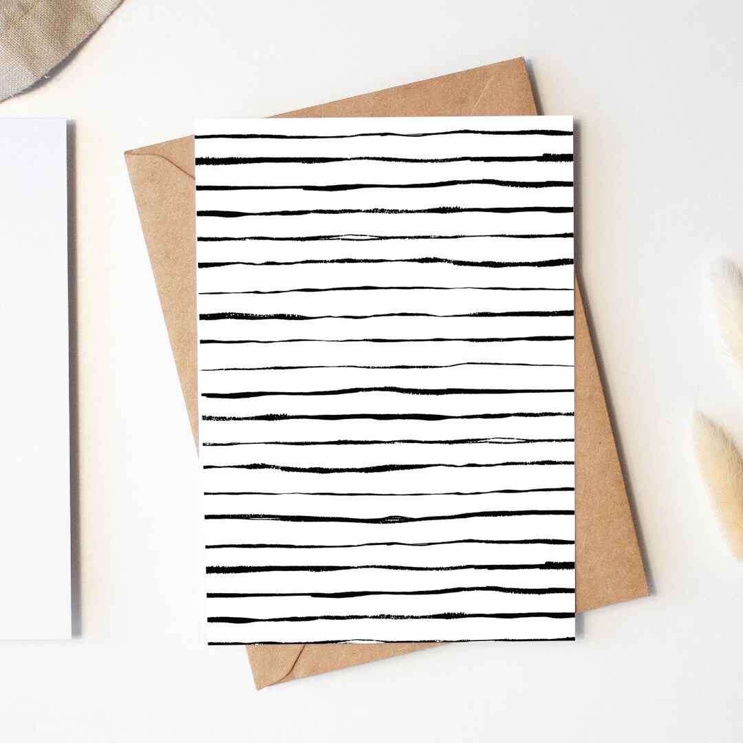 Printable Line Drawing Blank Cards, Digital Download Note Cards ...