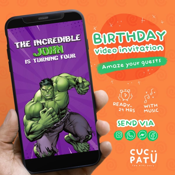 Hulk Invitations - Etsy