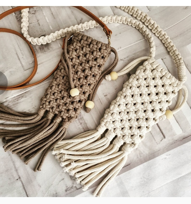 Macrame Phone Case Small Bad Cute Handmade Macrame Phone Sock Mobile ...