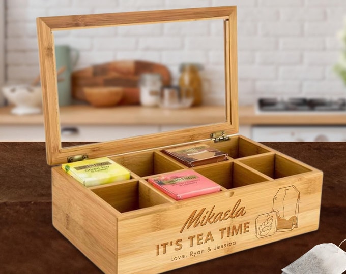 Wooden Tea Bag Holder. Tea Box. - Etsy