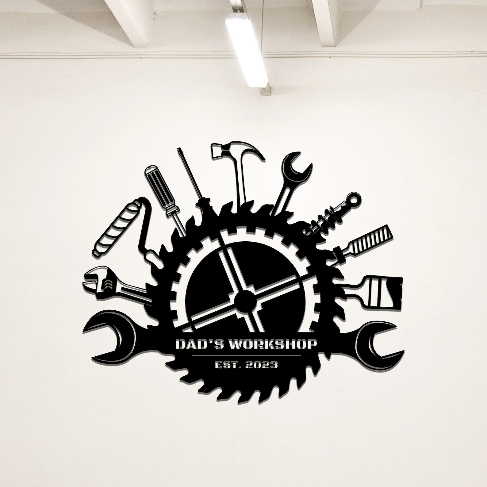Personalised Garage Hoop, Custom Made Laser-cut Wall Art, Stylish Home ...