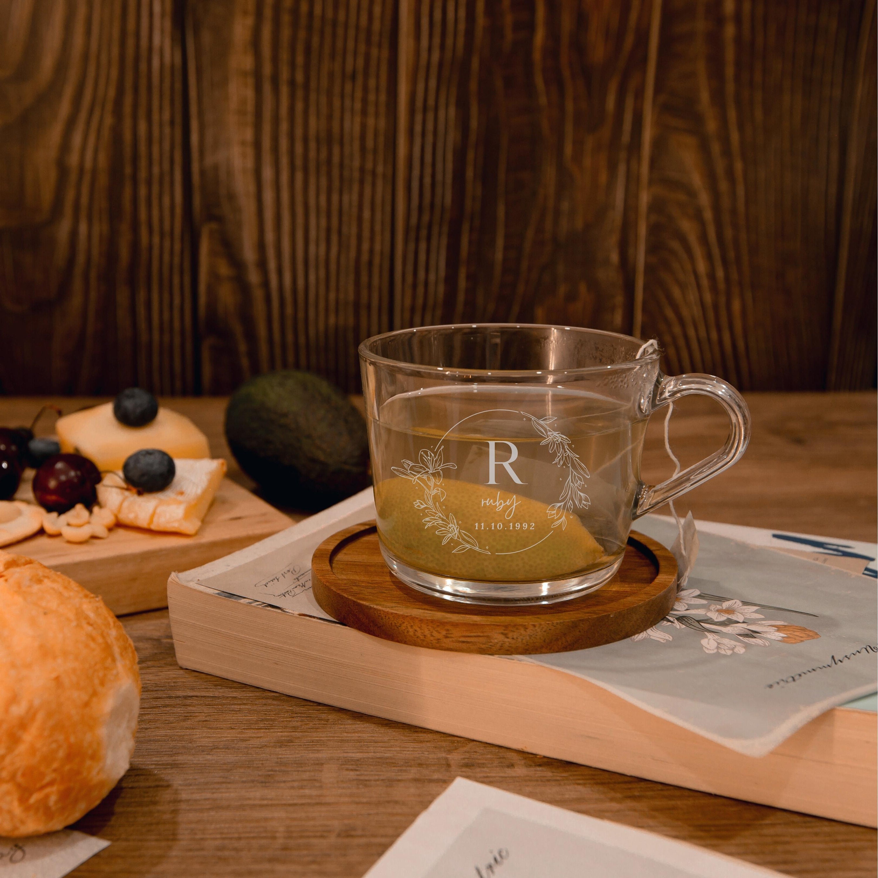 Personalised Glass Coffee Mug/ Tea Cup Custom Logo Laser - Etsy Australia