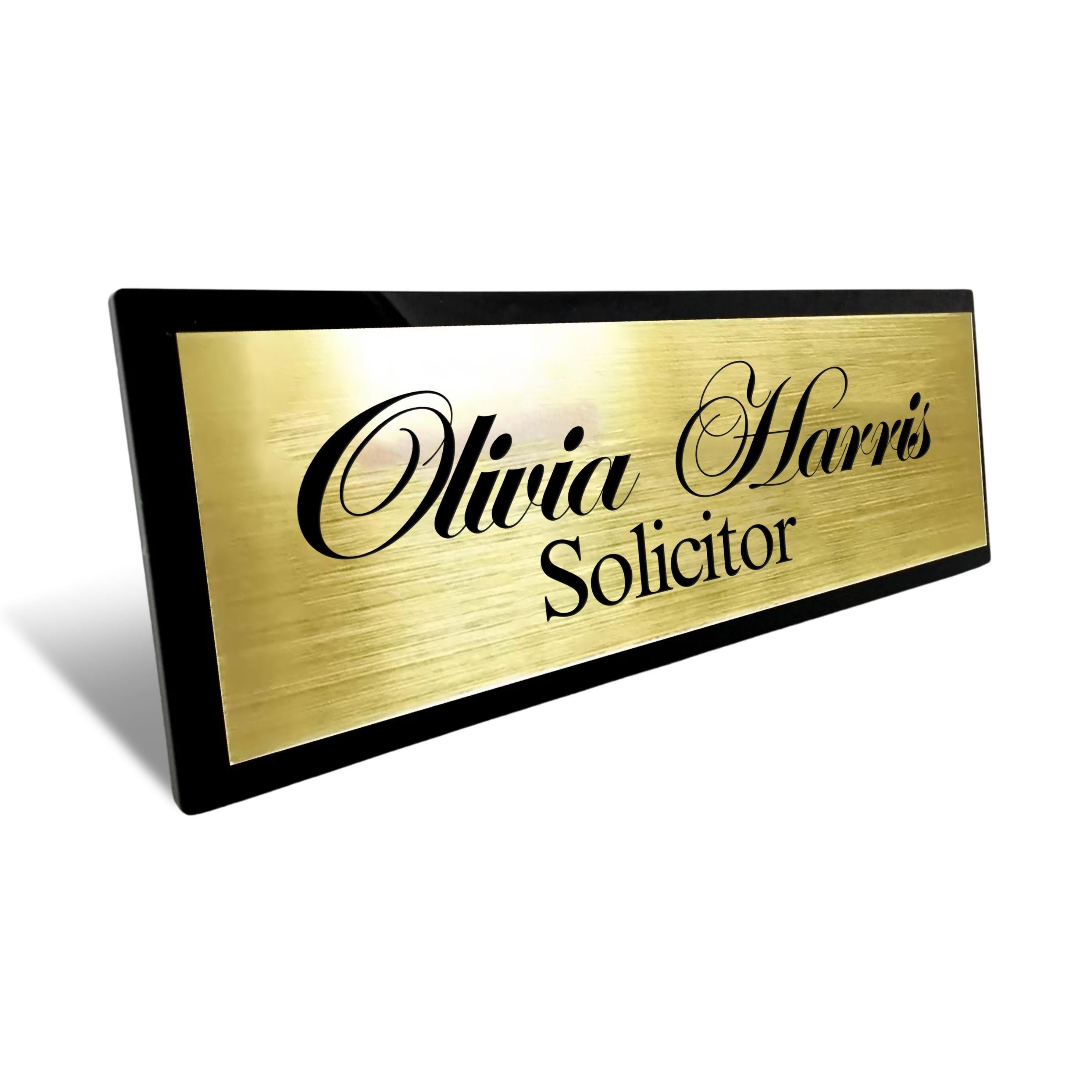 Custom Engraved Acrylic Desk Name Plate, Personalised Professional New ...