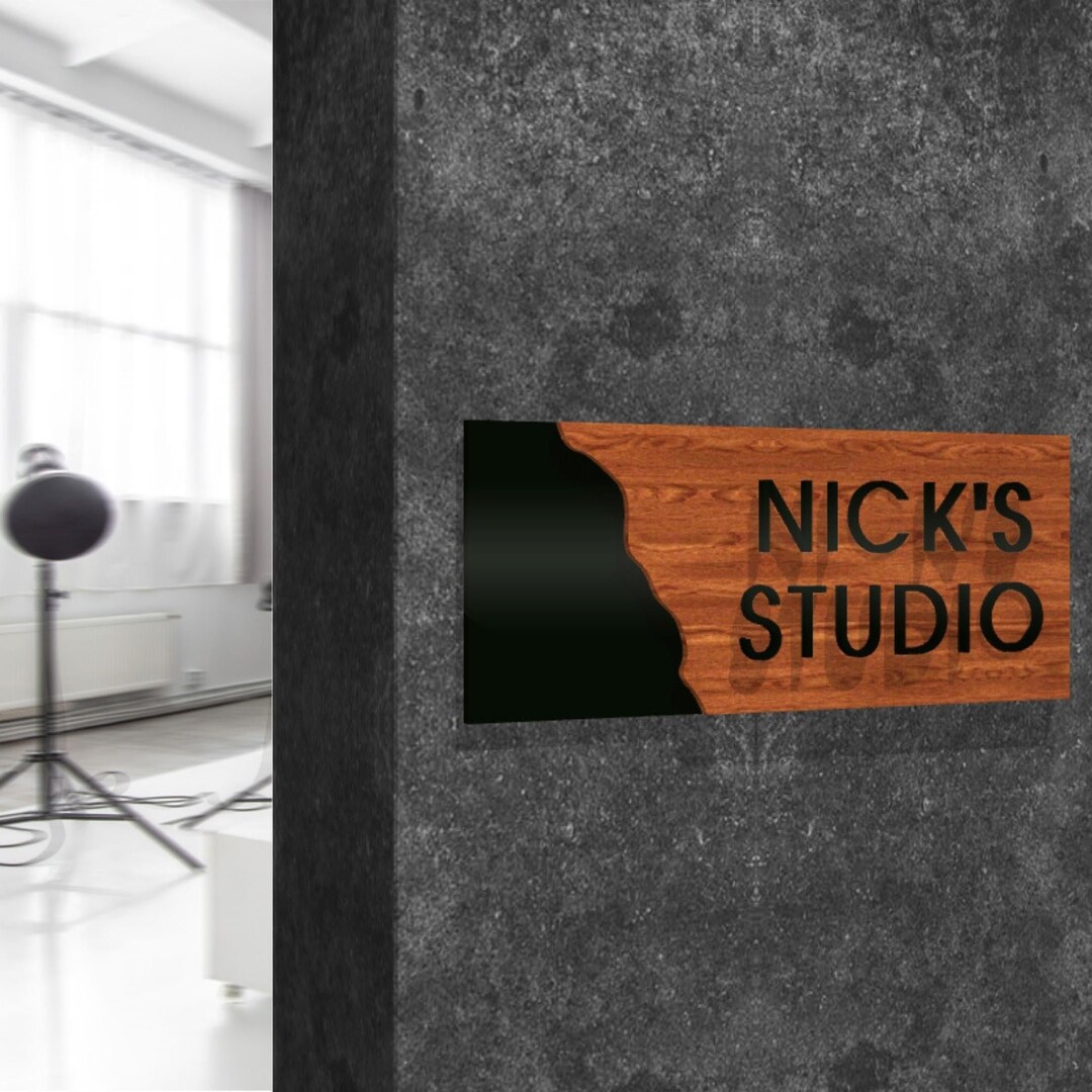 Personalised Wooden & Acrylic Door Sign, Room Name/ Number Plaque ...