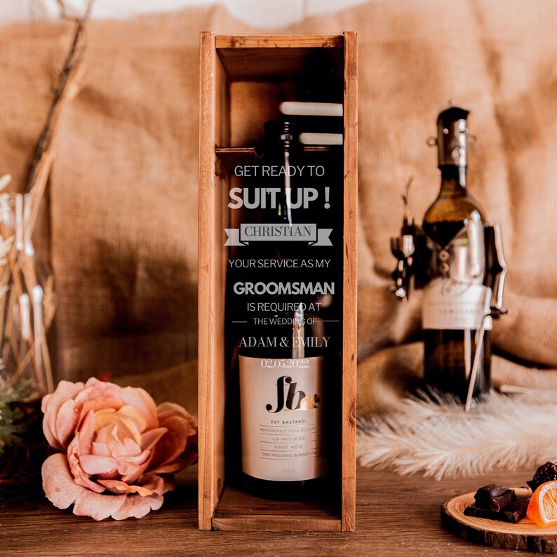 Personalised Clear Acrylic Lid & Rustic Wooden Wine Box Gift - Etsy