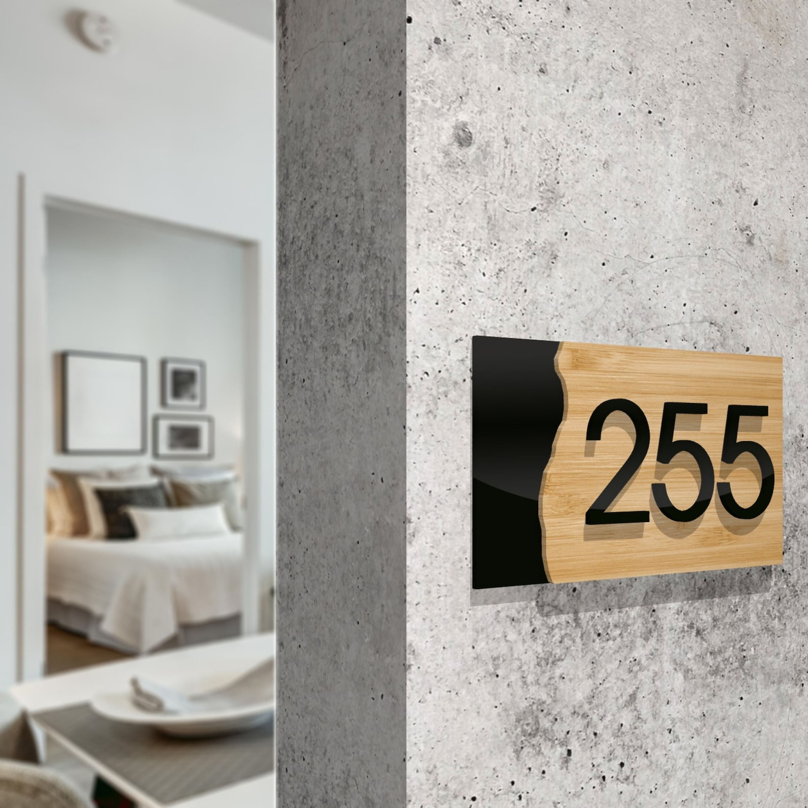 Personalised Wooden & Acrylic Door Sign, Room Name/ Number Plaque ...