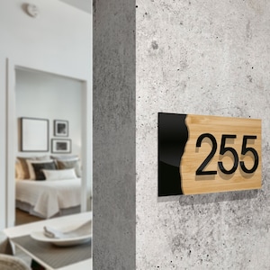 Personalised Wooden & Acrylic Door Sign, Room Name/ Number Plaque ...